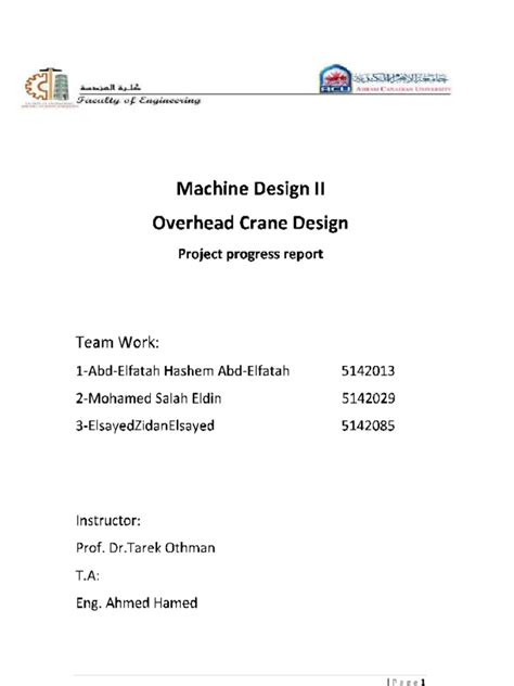Overhead Crane Design Pdf