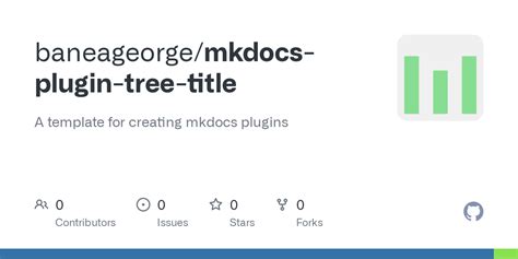 Github Baneageorgemkdocs Plugin Tree Title A Template For Creating