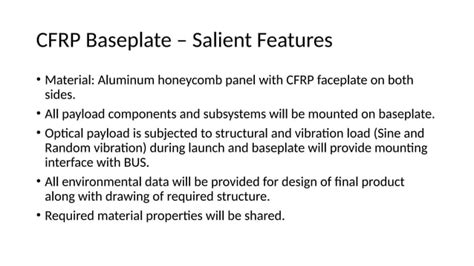 Cfrp Structure For Optical Payload V1 Pptx