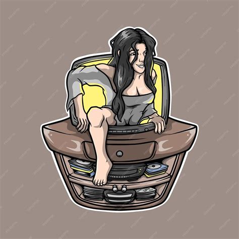 Premium Vector Sadako Japanese Ghost Halloween Character Artwork