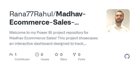 Github Rana77rahul Madhav Ecommerce Sales Power Bi Dashboard Welcome To My Power Bi Project