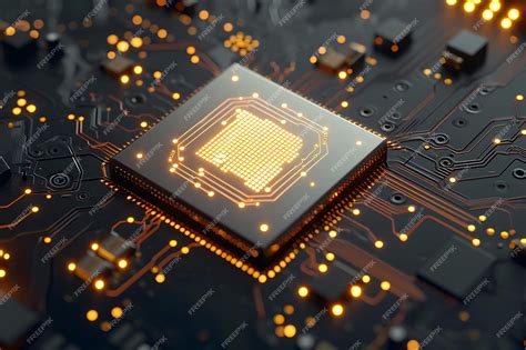 Premium Photo Integrated Microchip Electronic Circuit Board Close Up