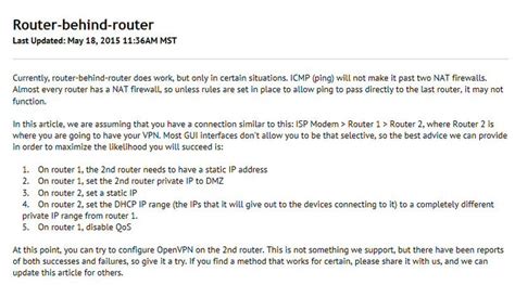 How To Setup Router Behind Router Acc To Ipvanish Support