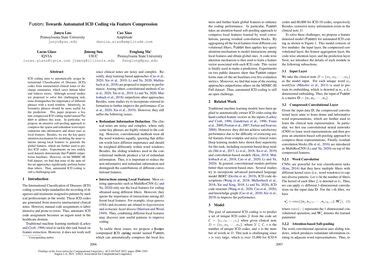 Fusion Towards Automated ICD Coding Via Feature Compression Papers