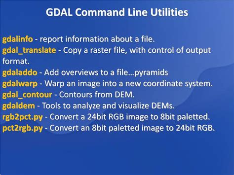 PPT GDAL OGR PowerPoint Presentation Free Download ID 3418363
