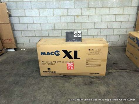 Envirco Fan Filter Unit Iiiii 016b Bentley And Associates Llc