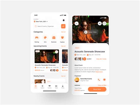 Event Booking Mobile App Uiux Design Figma App Uiux Behance