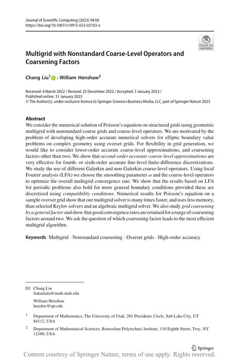 Multigrid With Nonstandard Coarse Level Operators And Coarsening Factors