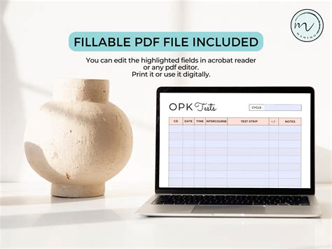 Opk Test Tracker Ovulation Tests Strips Fertility Planner Ovulation
