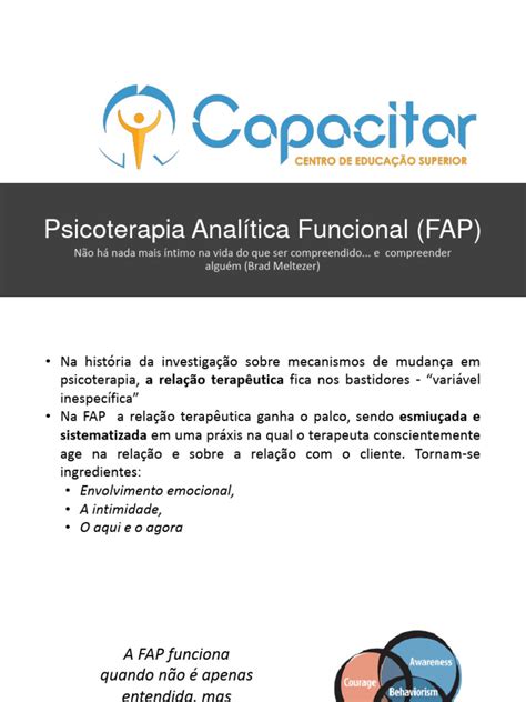 Psicoterapia Analítica Funcional Fap Pdf Behaviorismo Psicoterapia