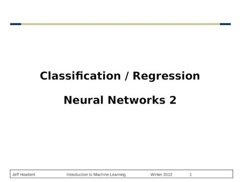 pptx classification regression neural networks 2 dokumen tips