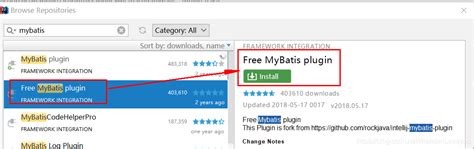 Idea 工具安装一个 Mybatis 的插件 Free Mybatis Pluginidea202012 Free Mybatis