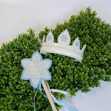 Snowflake Crown Snow Queen Crown Snowflake Wand Ice Queen Crown