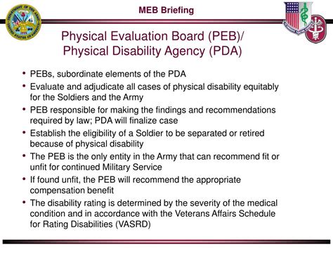 Ppt Otsgmedcom Medical Evaluation Board Meb Physical Evaluation