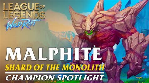 Malphite Champion Spotlight Ability Preview Wild Rift Youtube