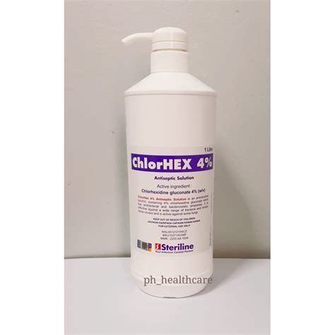 Chlorhex 4 Antiseptic Solution Hand Wash 1 Litre Shopee Malaysia