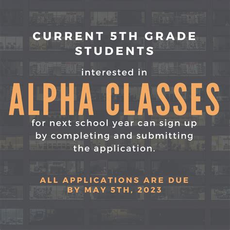 Alpha Classes Registration T G Scott Elementary School