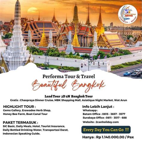 Jual Paket Tour Thailand Terbaik Harga Terbaru 2024 Blibli