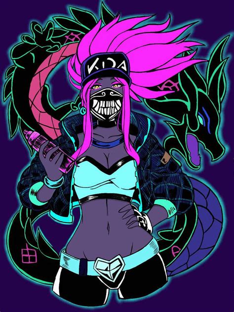 Akali De League Of Legends Kda Skin By Yamiodzu League Of Legends