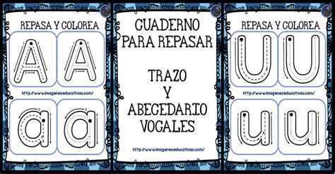 Cuaderno Para Repasar Trazo Y Abecedario Vocales Portada Imagenes