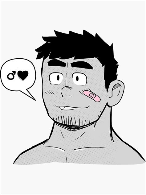 Bara Manga Shirtless Bandage Guy Sticker For Sale By Caanti Redbubble
