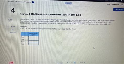 Solved Exercise 6 14A Algo Revision Of Estimated Useful Chegg Com