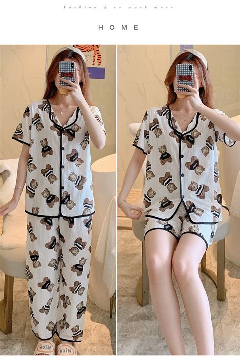韩版三件套睡衣女卡通长耳兔甜美ins风可爱家居服套装跨境pajamas 阿里巴巴