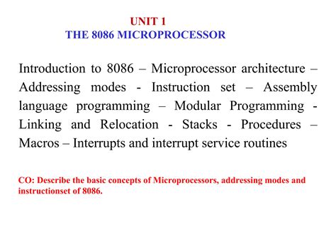 The 8086 Microprocessor Architecture Basics Pdf