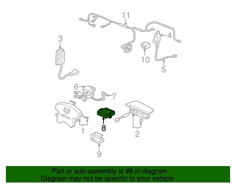 77960 S0x 305 2002 2003 Honda Odyssey Unit Assembly Srs Honda
