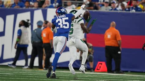 Darren Evans Breaks Up Deep Pass From Zach Wilson Giants Vs Jets