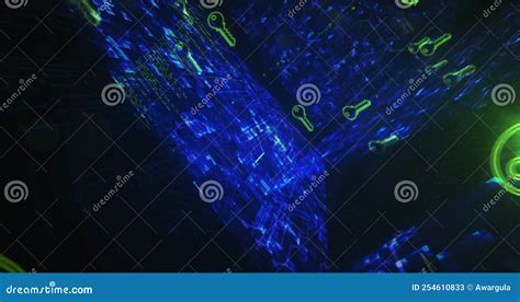 Cyber Security With Key Symbols Loop Cyber Concept Stock Video Video Of Safe Encryption
