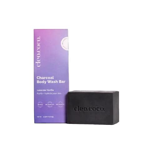 Cleo Coco Charcoal Body Wash Bar Organic Bunny