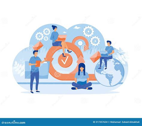 Scrum Framework Concept Scrum Process Diagram As Agile Software