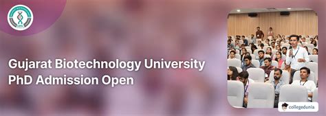 Gujarat Biotechnology University Phd Admission Open Apply Till January