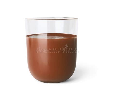 Glass Of Delicious Chocolate Paste Isolated On White Stock Image