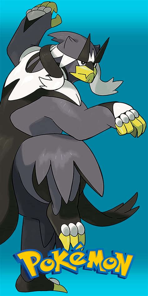 Download Urshifu In Teal Gradient Background Wallpaper