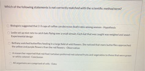 Solved Which Of The Following Statements Is Not Correctly