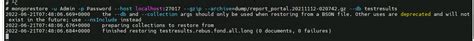 Mongorestore Is Stuck Using With Mongodb In Docker Stack Overflow
