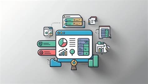 a visually appealing 3d flat icon erp dashboard and analytics concept