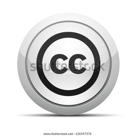 Creativecommons Cc Button Stock Vector Royalty Free 126547376