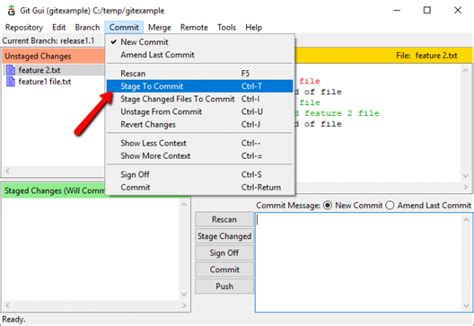 Git GUI How To Stage Individual Unstaged File Vishal Monpara