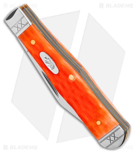Case Small Swell Center Jack Knife Cayenne Bone Blade Hq