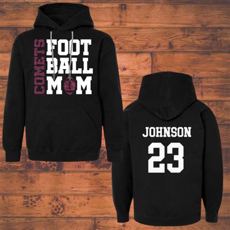 Comets Football Mom Rhinestone Hoodie Freundly Designs