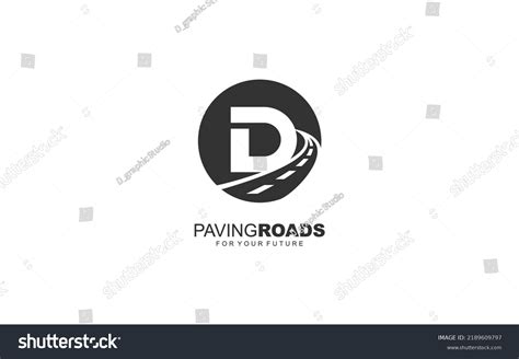 D Logo Asphalt Identity Construction Template Stock Vector Royalty