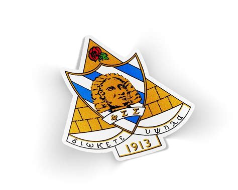 Phi Sigma Sigma Die Cut Crest Sticker — Greeku