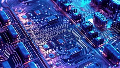 Complexity Of Electronics Industry Seen In Computer Chip Circuit Board Generated By Ai Stock