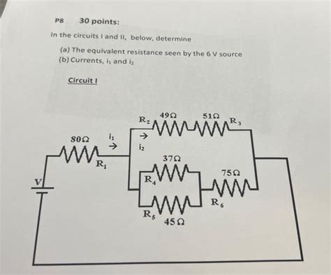 Solved P8 30 Points In The Circuits I And Ii Below