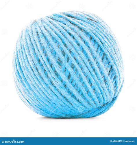 La Bugna Tradizionale Blu Lavora Alluncinetto La Palla Del Filato Isolata Su Fondo Bianco