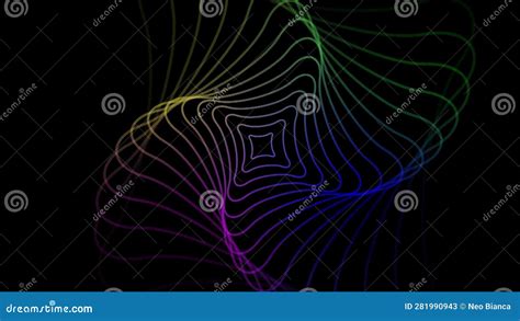 Polygon Rotation Concentric Animation Multicolored Abstract Hypnotic Background Stock Video