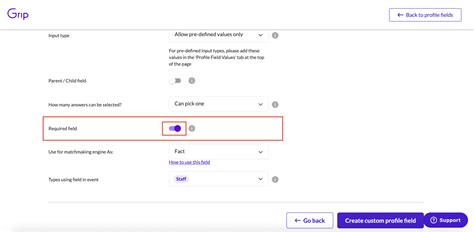 minimum maximum and required custom profile fields